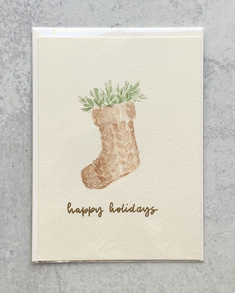 Hand Painted Boho Themed Christmas Card Variety Pack - Etsy