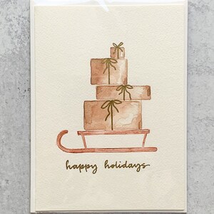 Hand Painted Boho Themed Christmas Card Variety Pack - Etsy