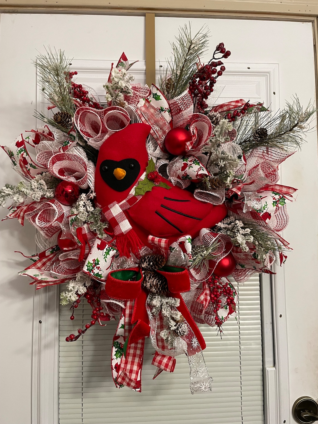 Cardinal Christmas Wreath, Christmas Decorations, Winter Wonderland ...