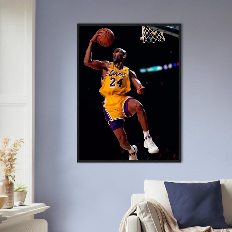 Kobe Bryant Printable Poster Kobe Bryant Dunk Printable Wall Etsy