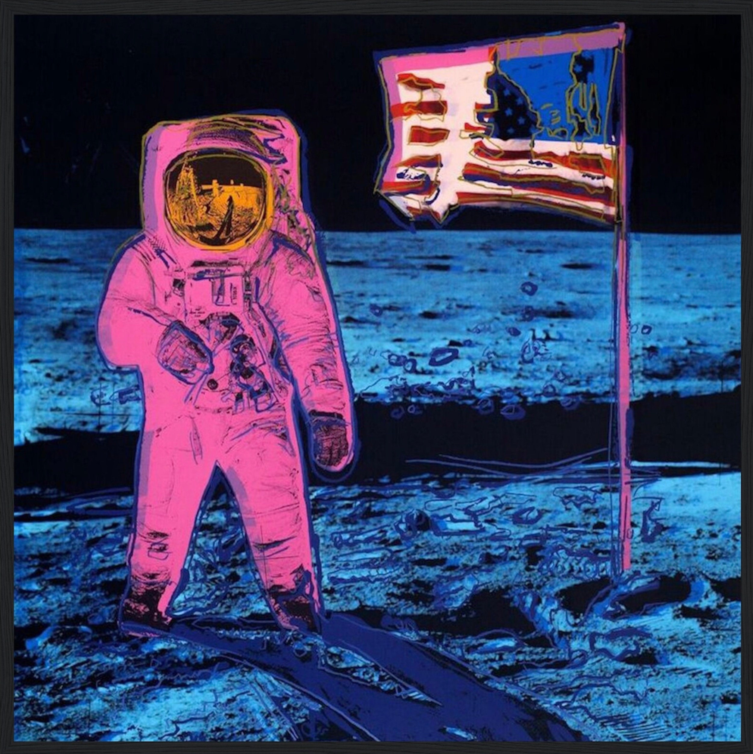 Andy Warhol Moonwalk Full Set Pink, White and Green Andy Warhol Posters ...