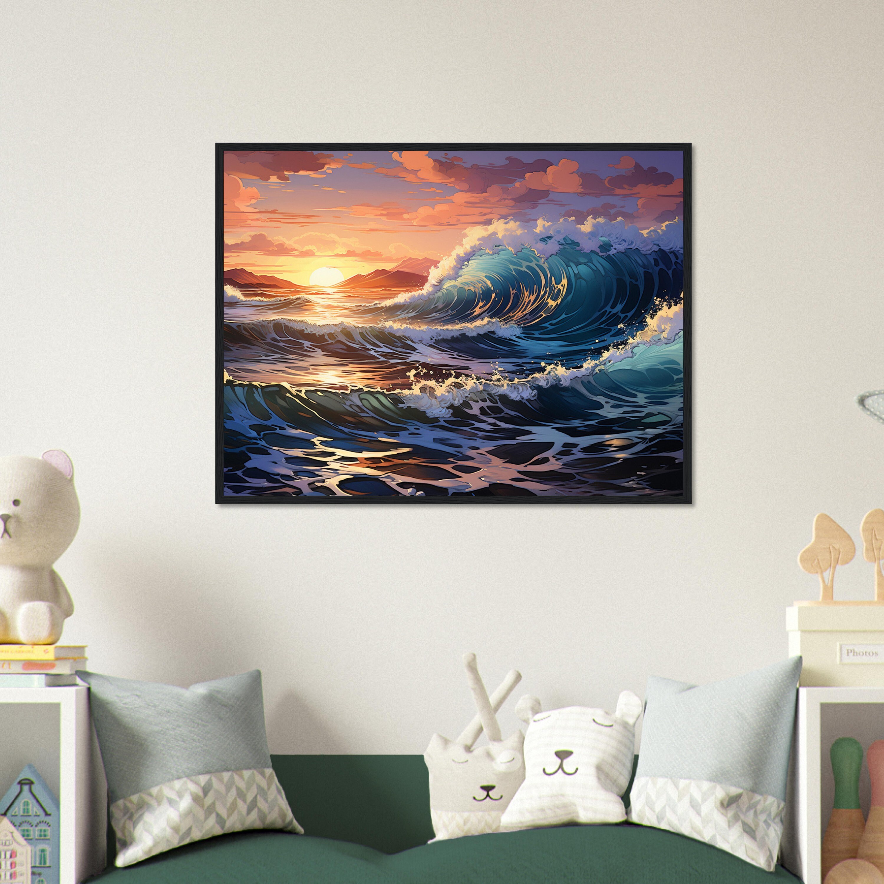 Wave Printable Wall Art Ocean Wave Print Wave Painting Digital Download ...