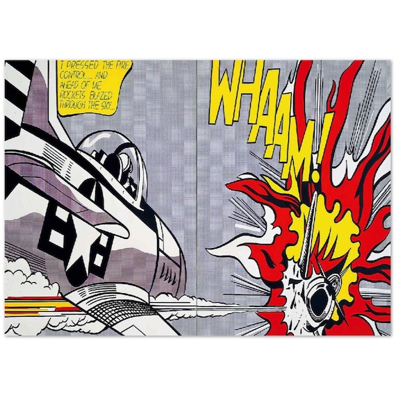 Roy Lichtenstein Whaam Comics Pop Art Size 70x50 Cm Free - Etsy UK