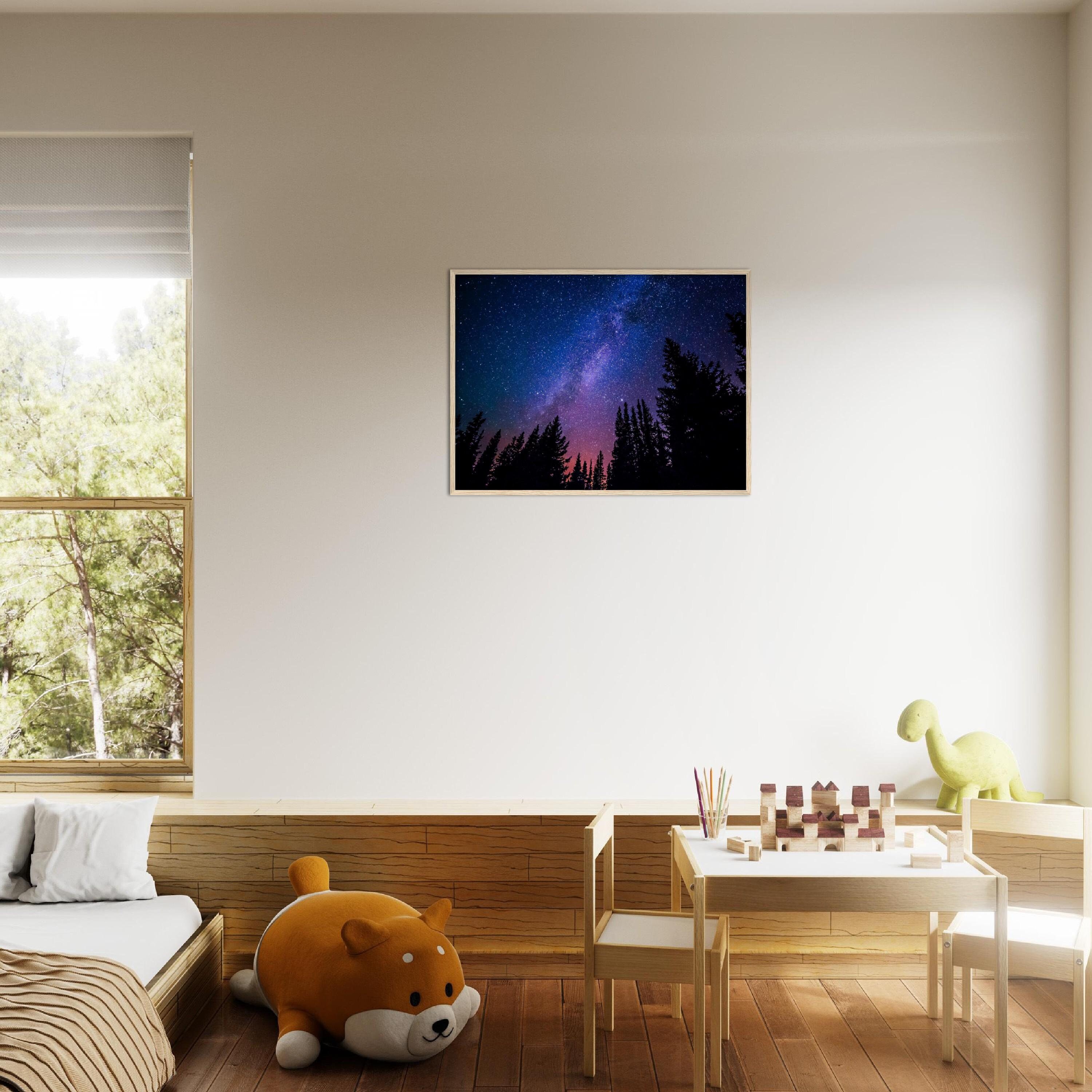 Starry Sky Forest Printable Poster Forest Night Sky Printable - Etsy
