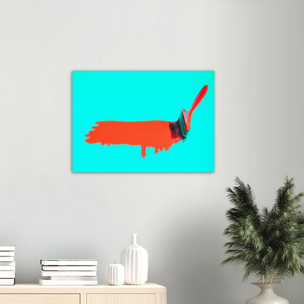 Paint Brush Pop Art Pop Art Wall Decor Size 70x50 Cm Free - Etsy