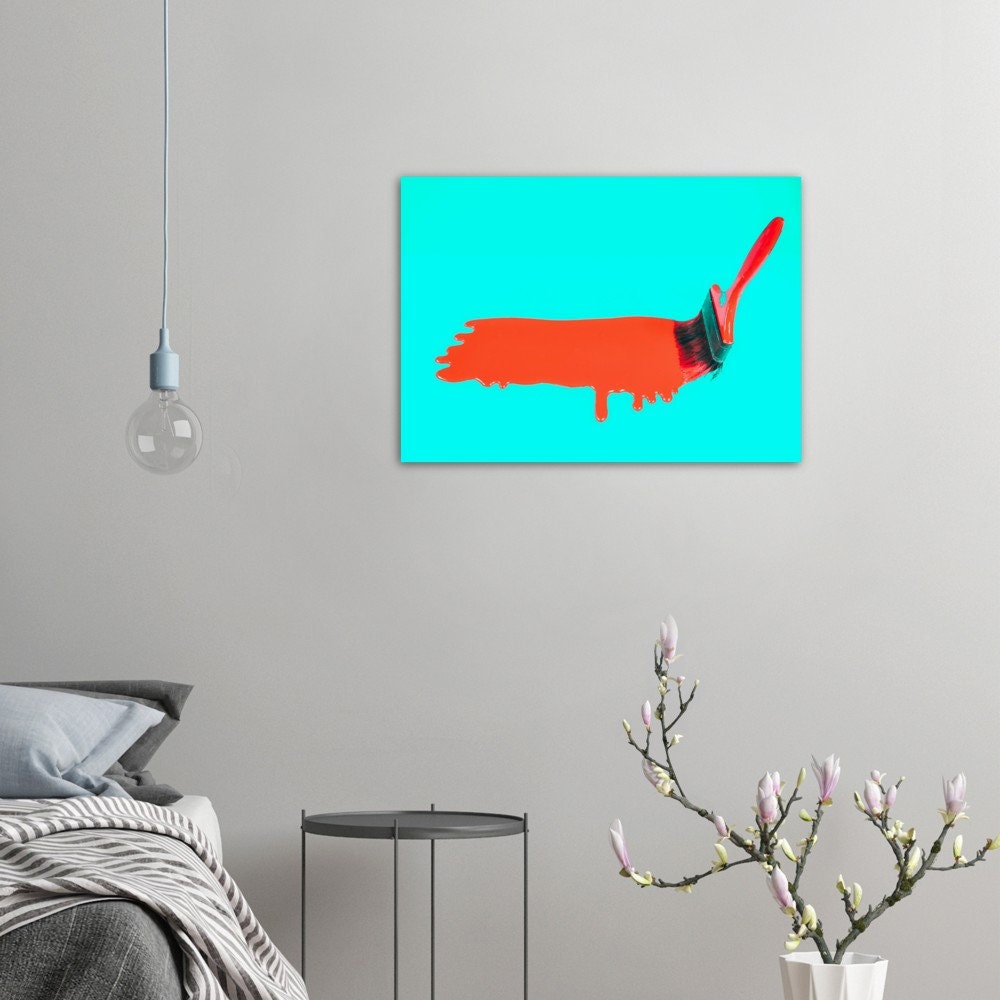 Paint Brush Pop Art Pop Art Wall Decor Size 70x50 Cm Free - Etsy