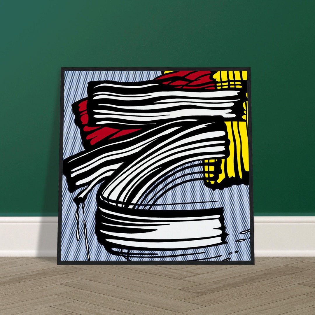Roy Lichtenstein Brushstroke Wall Art Roy Lichtenstein Pop Art - Etsy