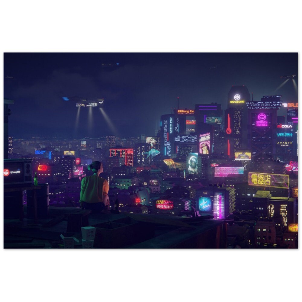 Cyberpunk Poster Cyberpunk Wall Art Cyberpunk 2077 Wall Decor Cyberpunk ...