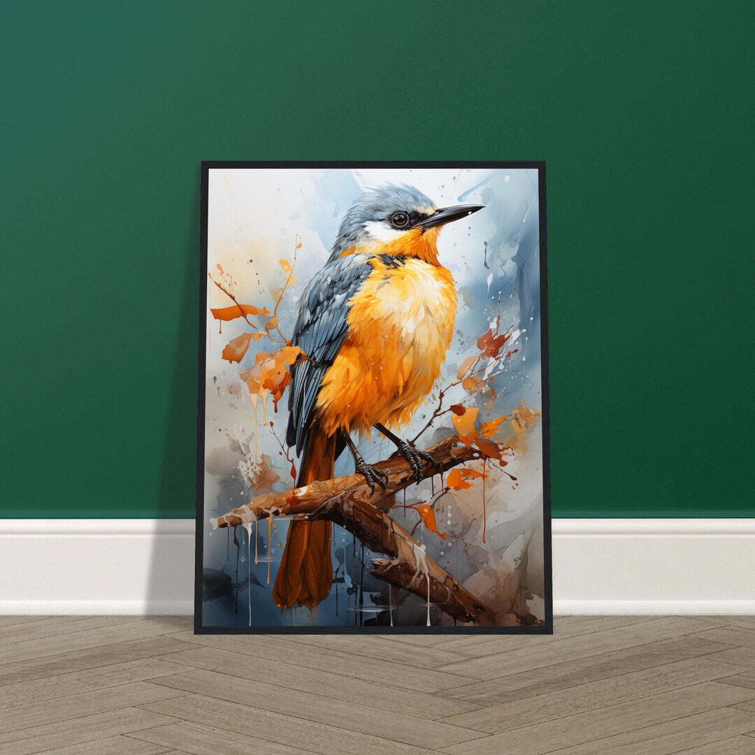 Bird Printable Wall Art Bird Printable Oil Painting Bird - Etsy