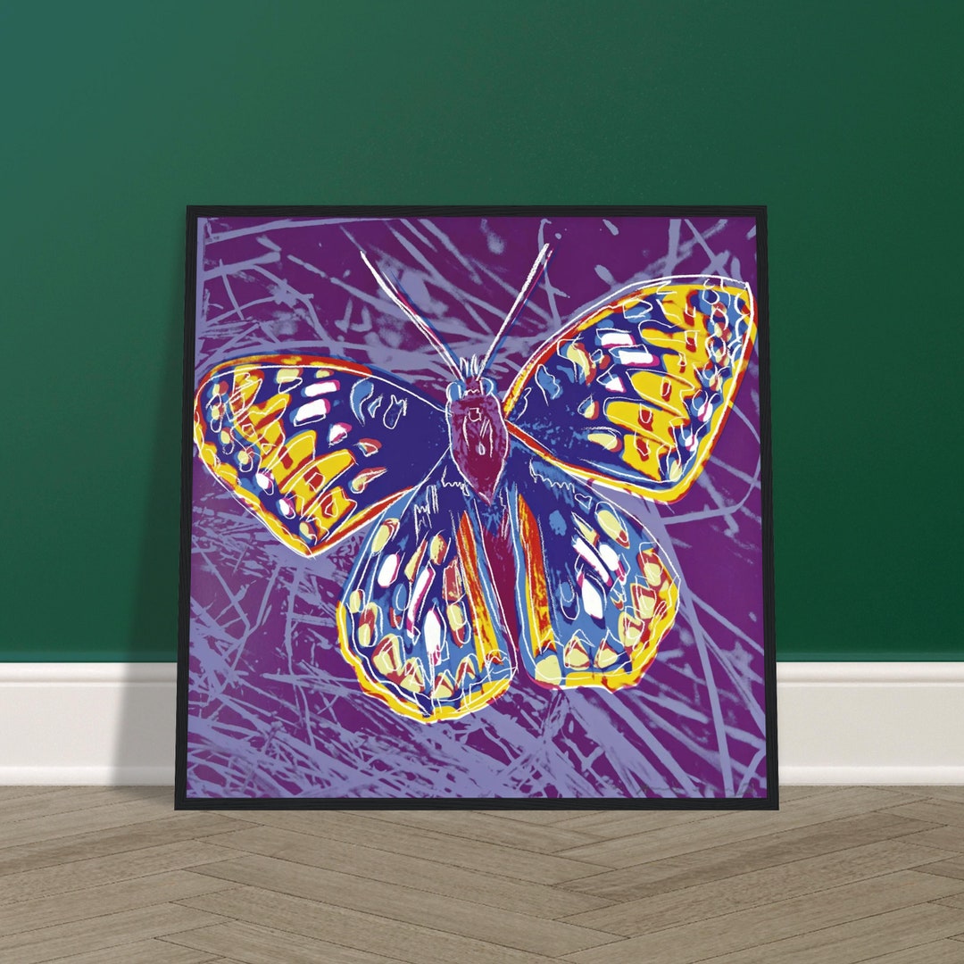 Andy Warhol Butterfly Purple Andy Warhol Prints Andy Warhol - Etsy