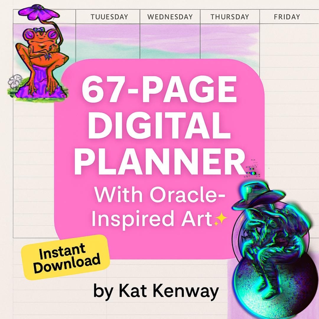 2026 Digital Planner: Oracle Art Stickers, Monthly & Weekly Layout ...