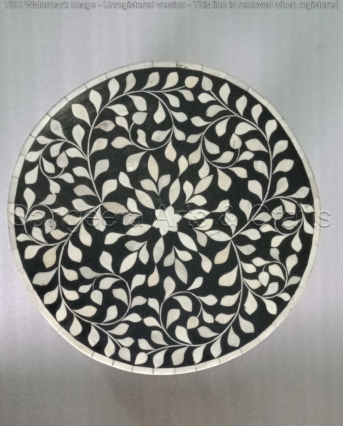 BONE SIDE TABLE Side Table Bone Inlay - Etsy