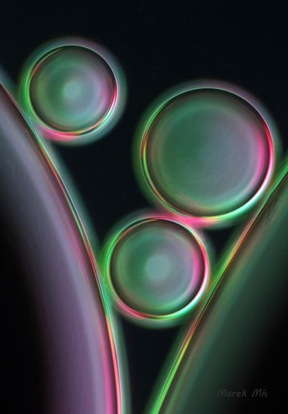 Tiny Air Bubbles Under the Microscope Microscopic Abstract - Etsy