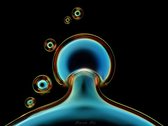 Tiny air bubbles under the microscope unusual air bubbles | Etsy