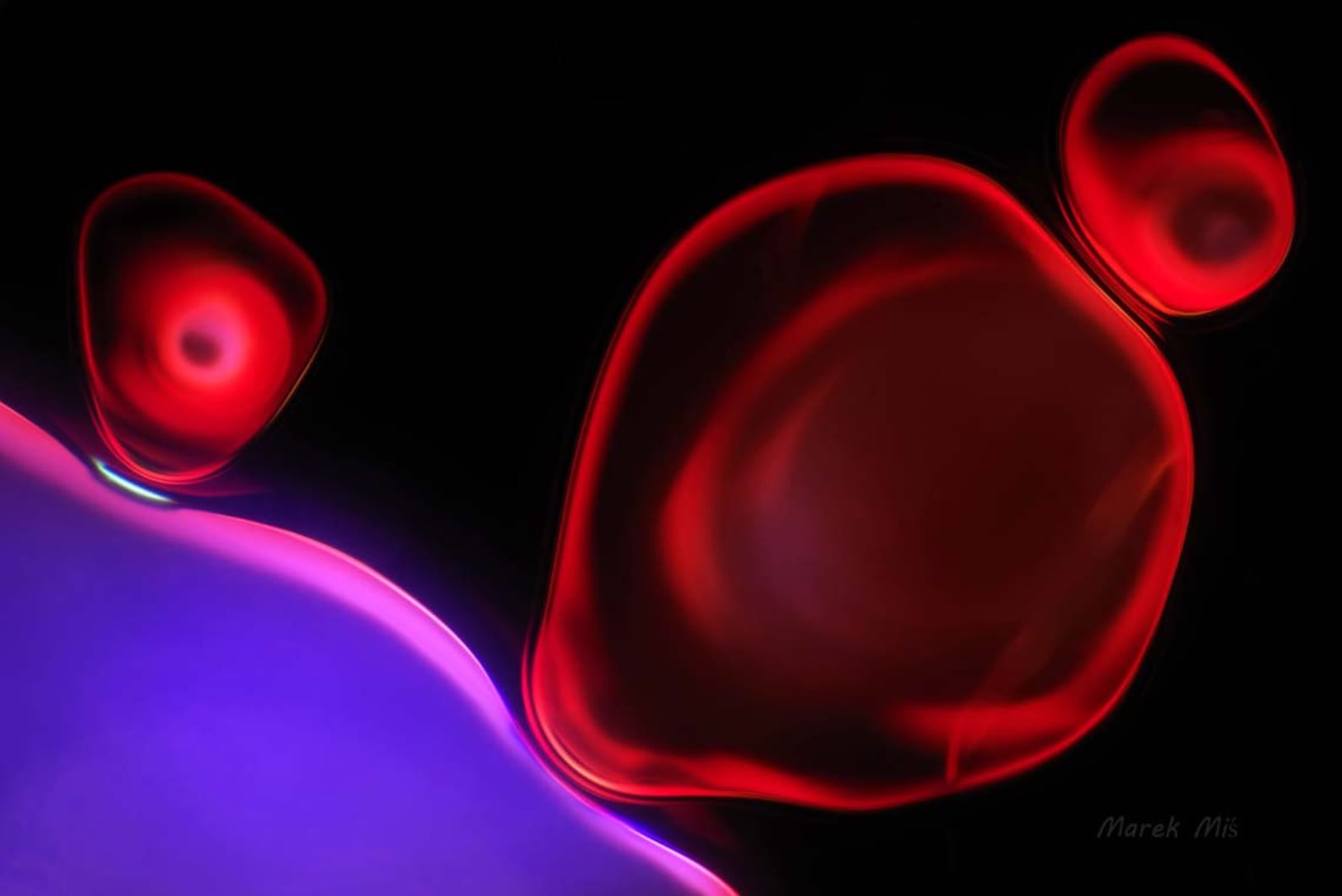 Air Bubbles Under the Microscope, Microscopic Abstract Art on Wall ...