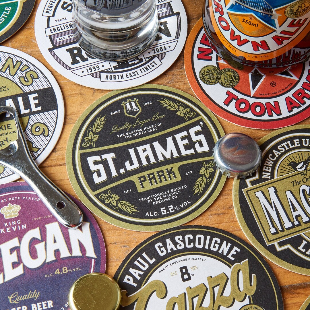 12 Newcastle United Football Beer Mat Coasters - A Great Gift or ...