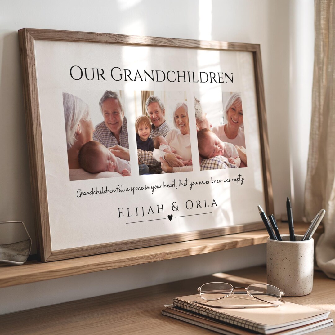 Personalised Our Grandchildren Photo Print, Custom Family Photo Gift ...