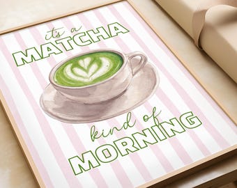Matcha Prints Matcha Wall Art Matcha Kitchen Art Coffee Bar Decor Green ...