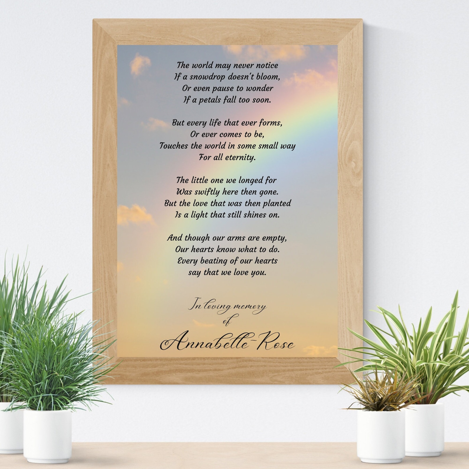 Baby Loss Baby Loss Poem Baby Loss Gift Miscarriage Gift | Etsy