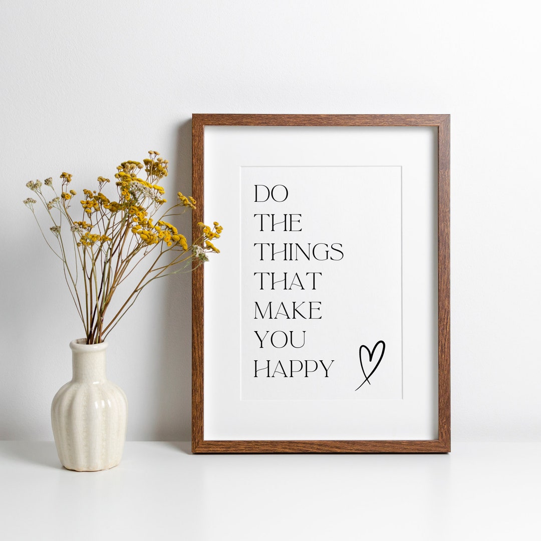 Happiness Quote | Quirky Print | Happiness Quote Print | Home Prints ...