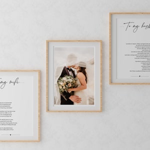 Wedding Vows Print | Set of Two Wedding Vows Print | Anniversary Gift ...