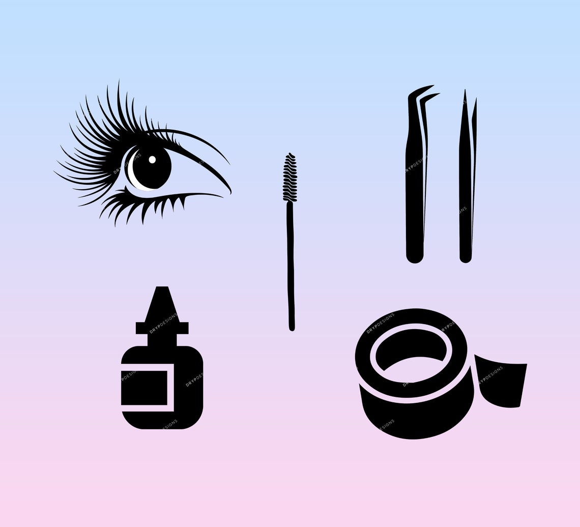 Lash Tool Icons PNG SVG Bundle Lash Artist Branding - Etsy