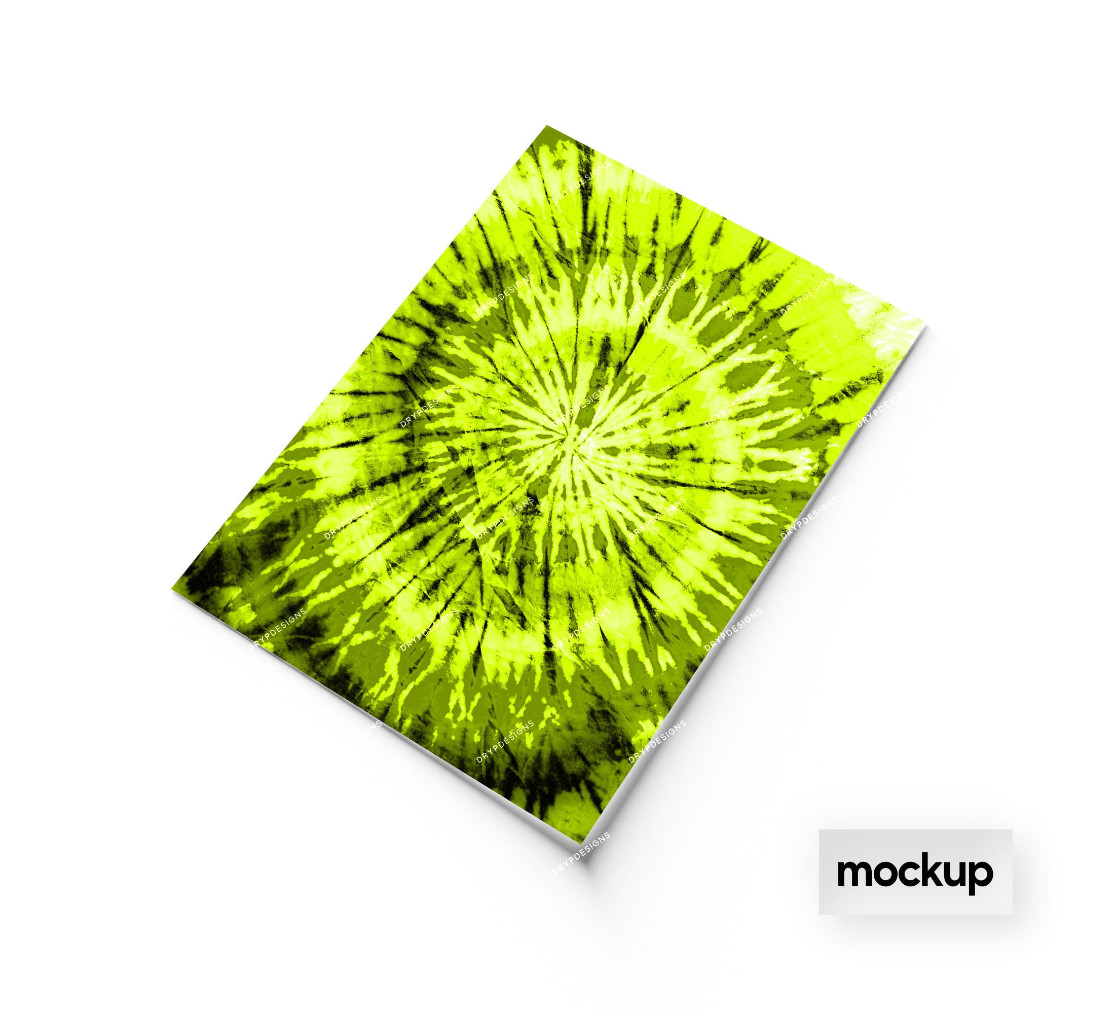 Neon Yellow Tie-dye Digital Paper Background Texture - Vibrant Yellow ...