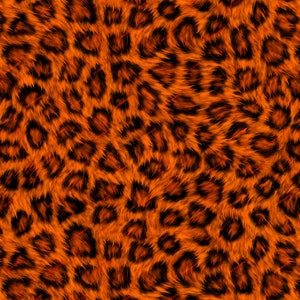 Realistic Orange Leopard Print Seamless Digital Paper Background ...