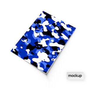 Blue Camouflage Seamless Digital Paper Background Pattern - Vibrant ...