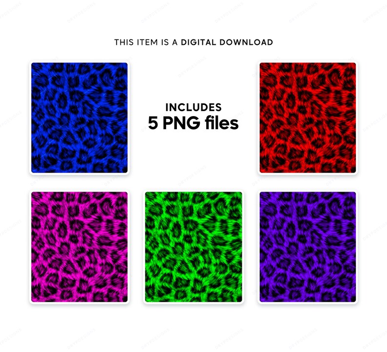 Realistic Leopard Print Seamless Background PNG Bundle - Etsy