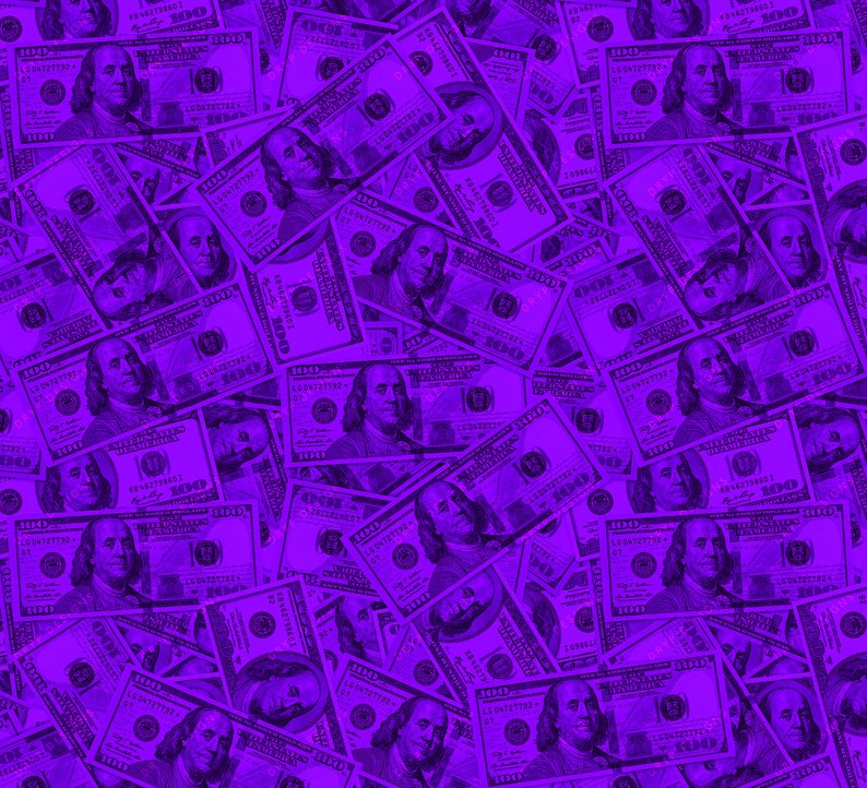 Purple Money Background 100 Dollar Bills Seamless Digital - Etsy
