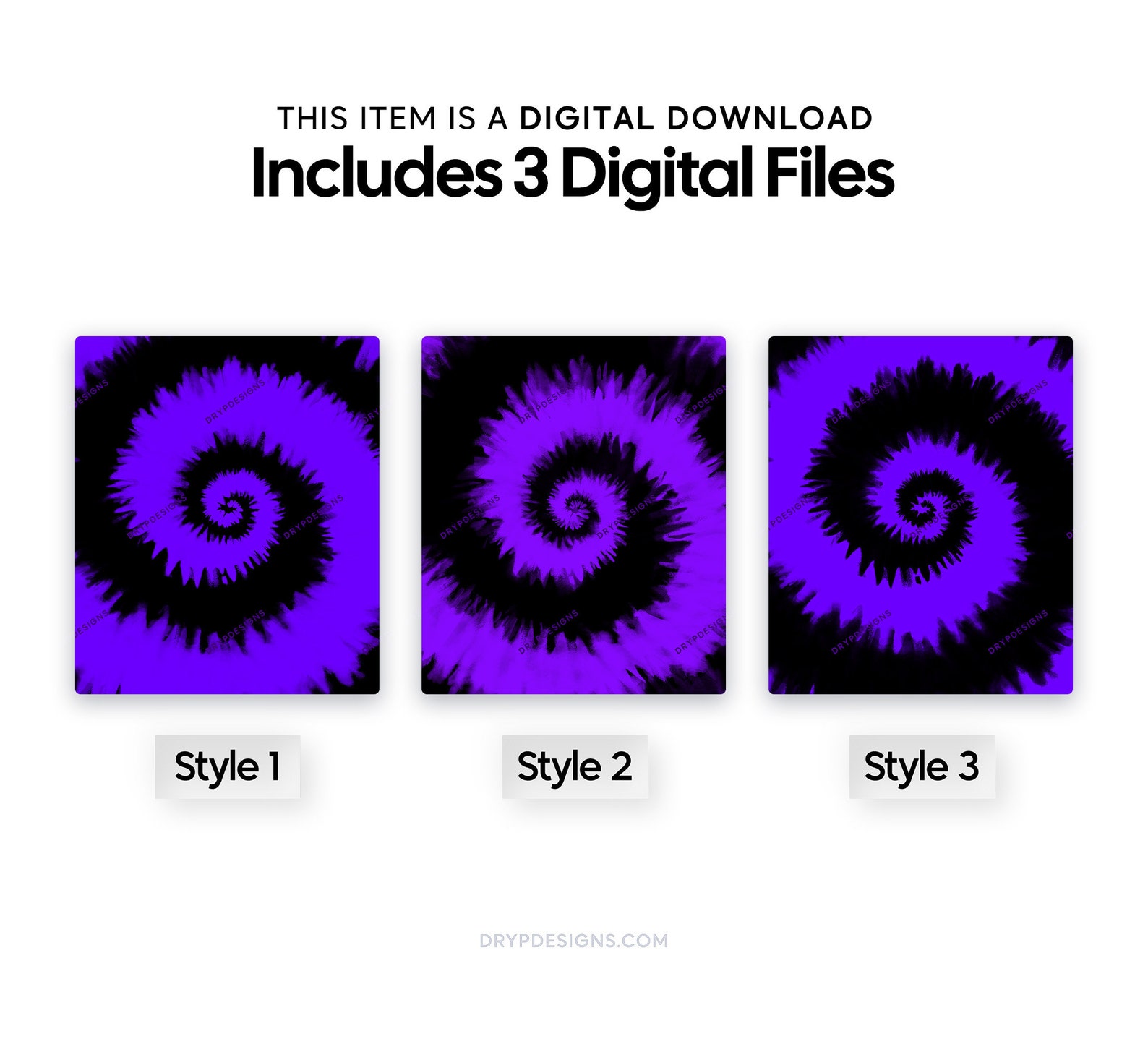 Black Purple Tiedye Swirl Digital Paper Background Pattern - Etsy