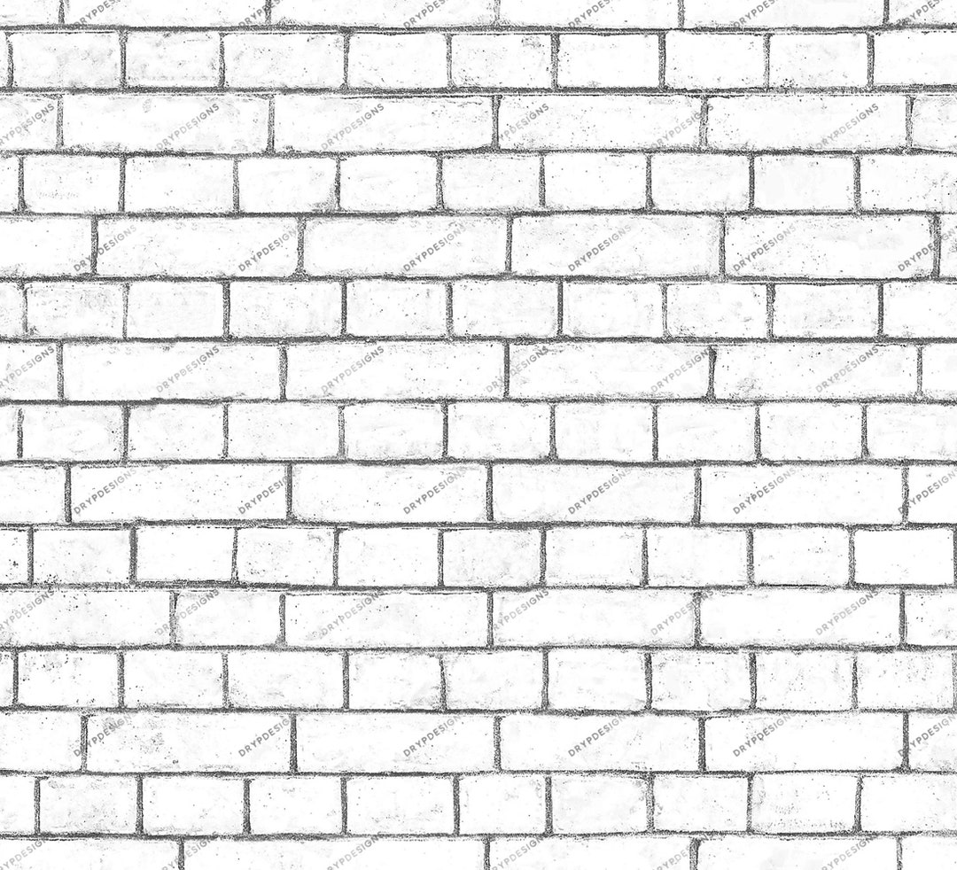 White Brick Wall Seamless Digital Paper Background Texture - PNG ...