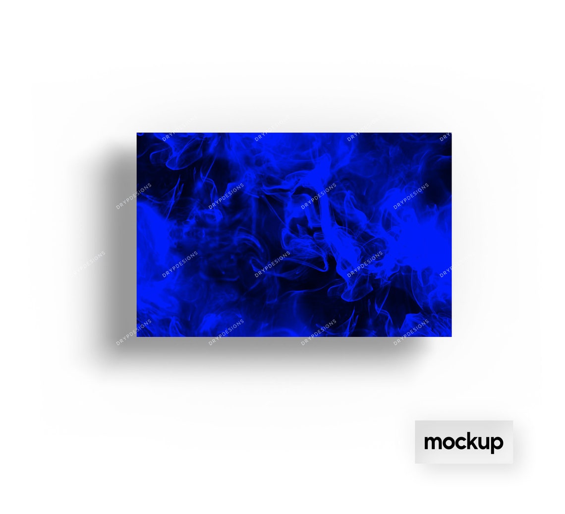 Dark Bold Blue Smokey Flames Digital Paper Background - Etsy