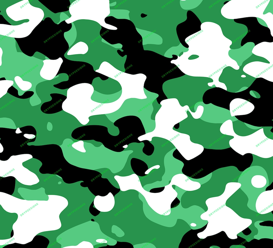 Green Camouflage Seamless Digital Background Pattern Digital - Etsy