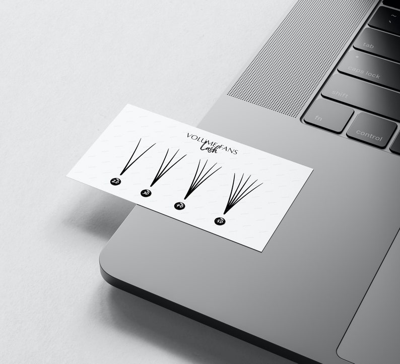 Volume Lash Fan Chart Digital Art Print - Volume Lash Fan Guide - Lash ...