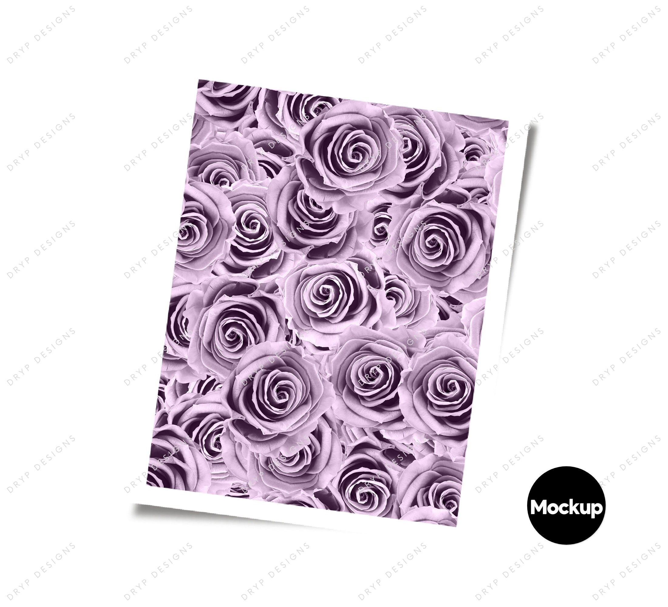 Lilac Rose Floral Digital Paper Background Pattern - Etsy