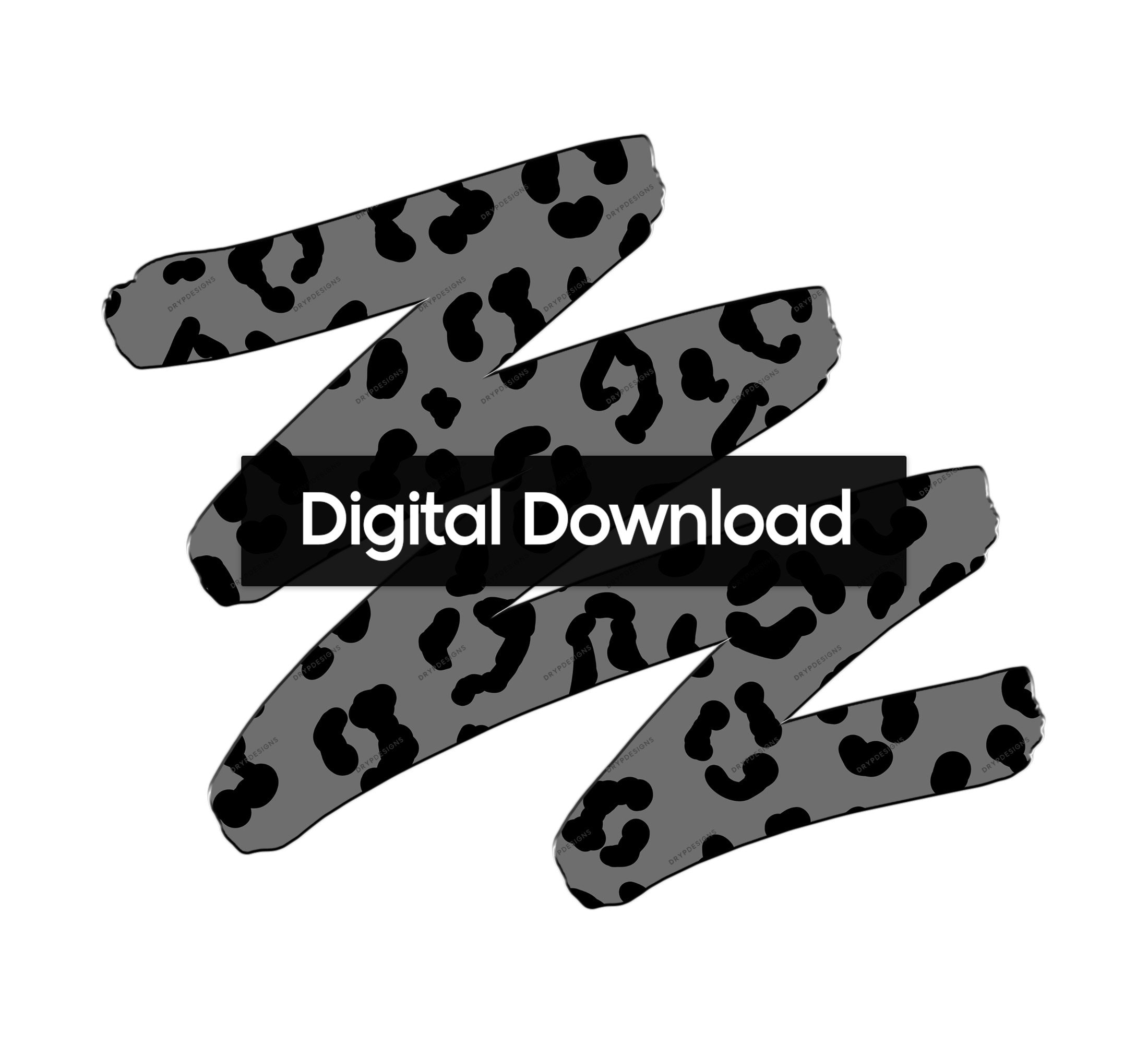 Black + Gray Leopard Print Seamless Background Pattern - Dark Bold ...