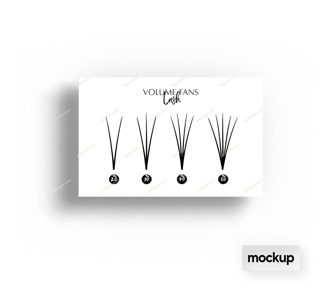 Volume Lash Fan Chart Digital Art Print Volume Lash Fan | Etsy