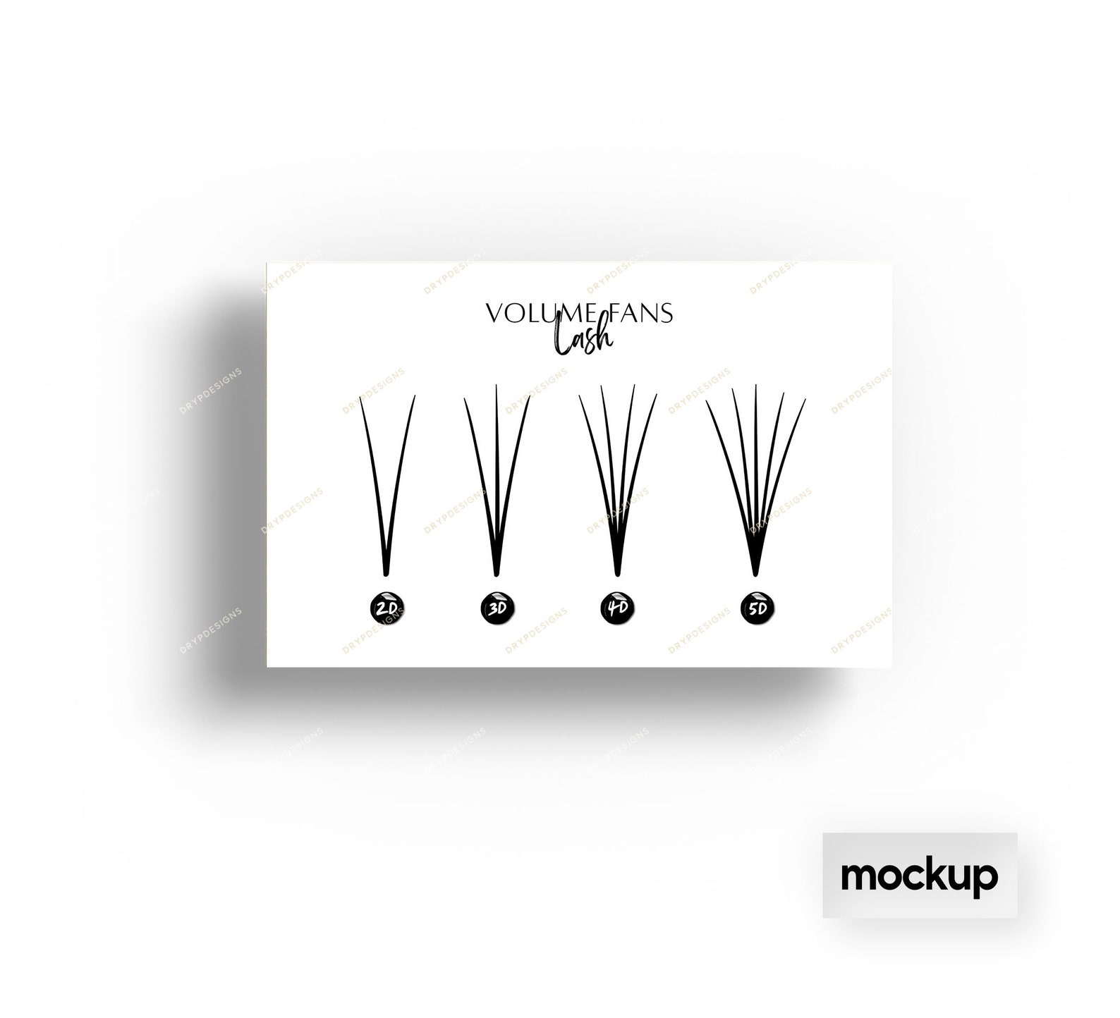 Volume Lash Fan Chart Digital Art Print Volume Lash Fan - Etsy