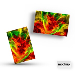 Rasta Smoke Seamless Digital Paper Background Texture - Red + Yellow ...