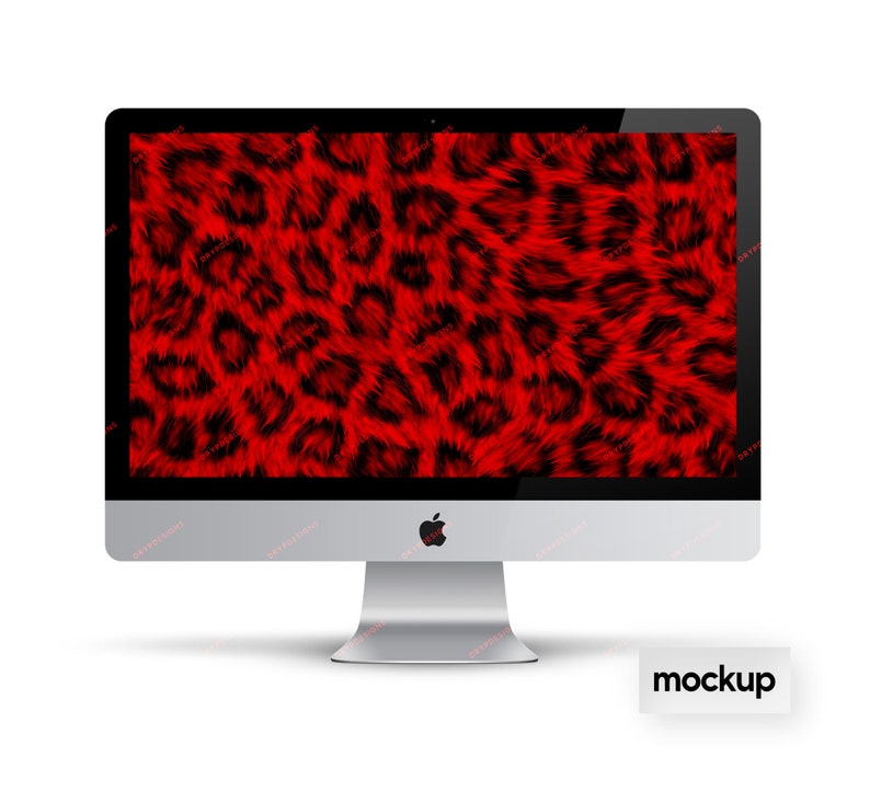 Red Leopard Print Seamless Digital Paper Background Texture - Realistic ...