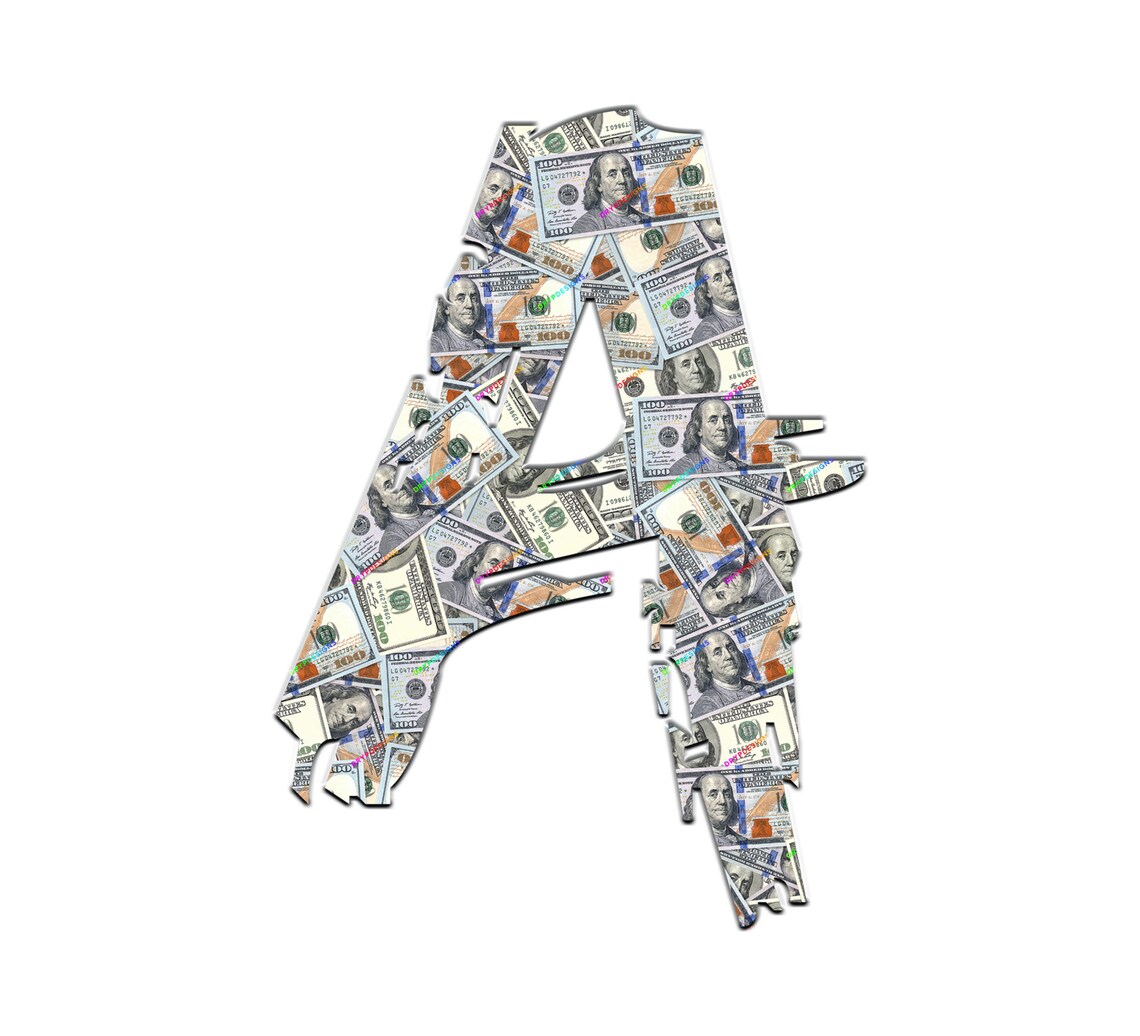 Money Alphabet PNG Letters Money Font Pattern Fill - Etsy