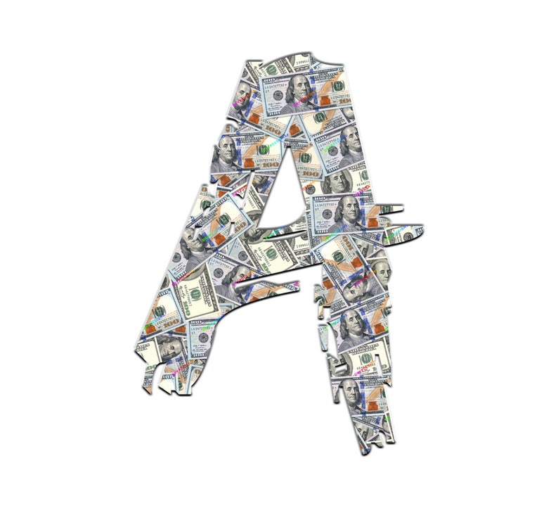 Money Alphabet PNG Letters Money Font Pattern Fill - Etsy