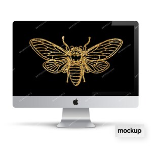 Gold Glitter Bee PNG - Transparent Gold Bee Outline Clipart Digital ...