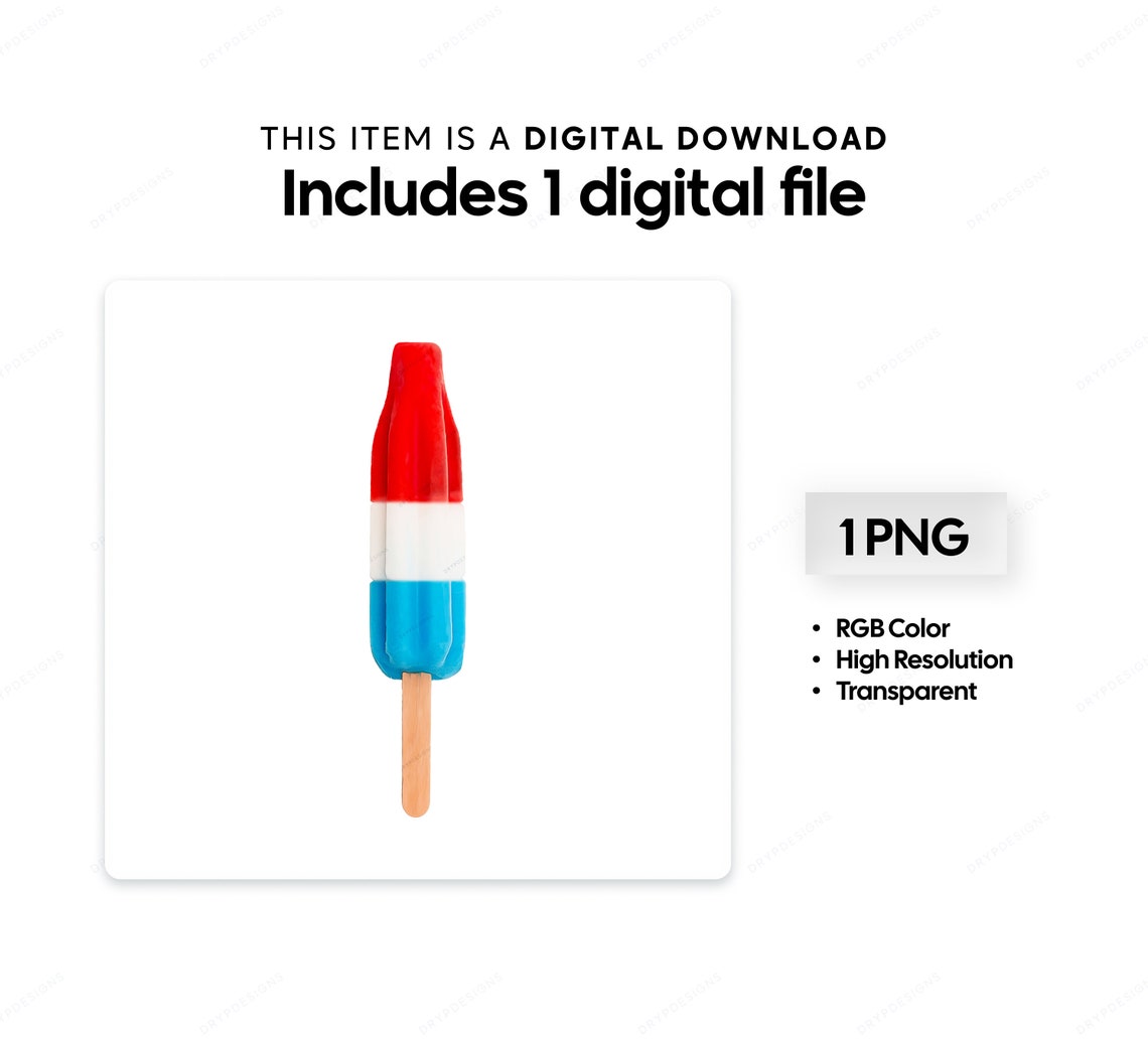 Bom Pop Popsicle PNG Graphic Transparent Digital Download - Etsy