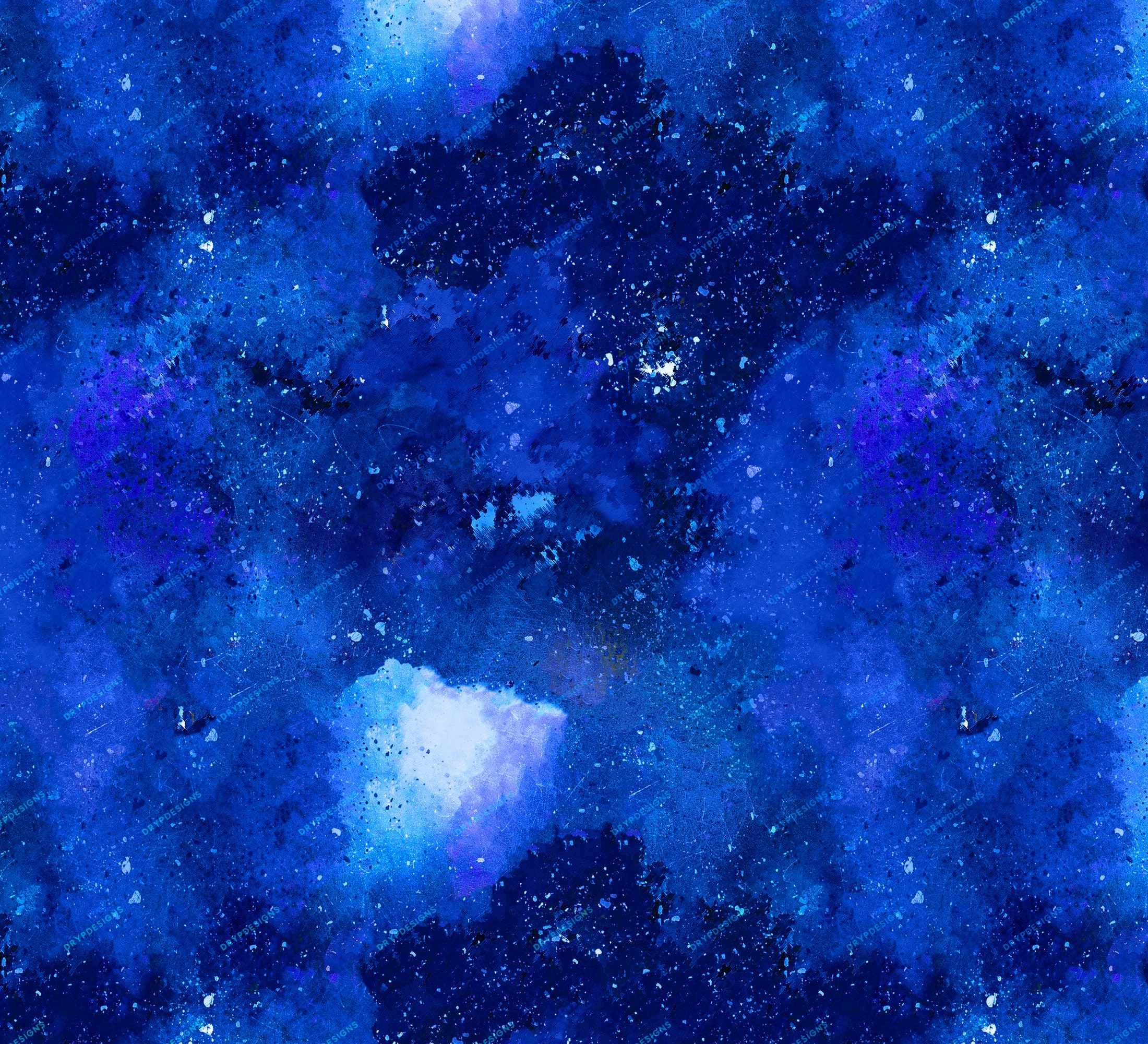 Blue Galaxy Painted Watercolor Seamless Digital Paper - Etsy