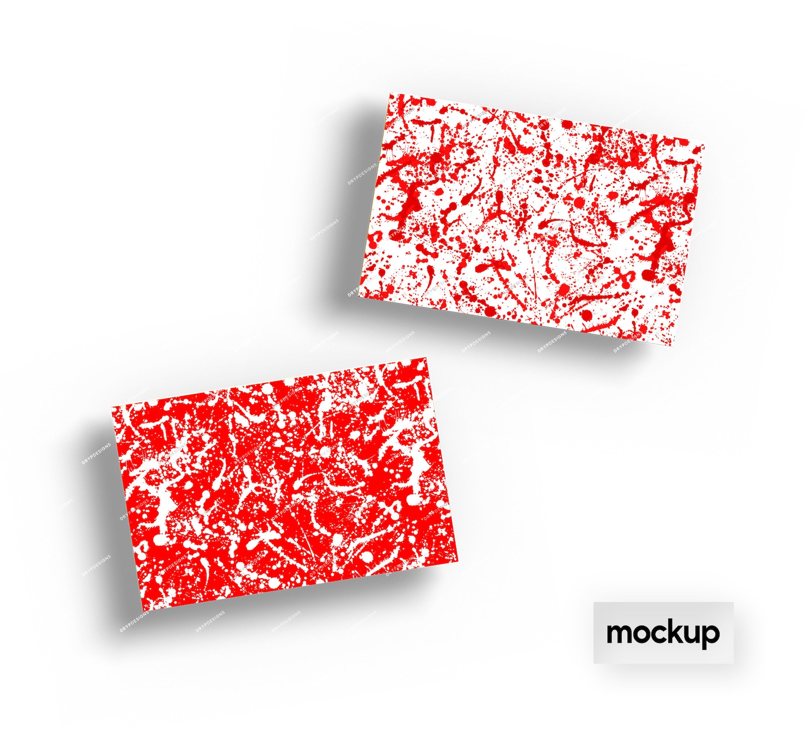 Red + White Paint Splatter Seamless Digital Paper Background - Paint ...