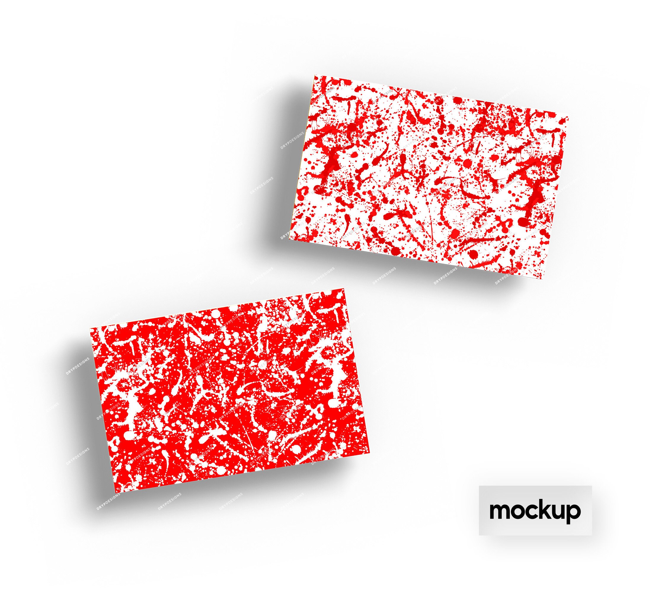 Red + White Paint Splatter Seamless Digital Paper Background - Paint ...