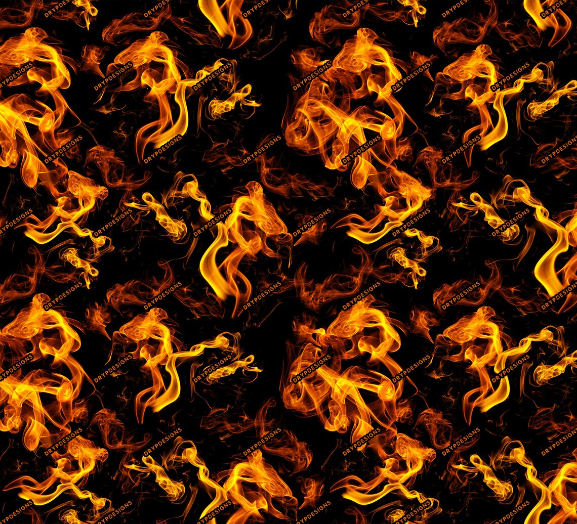 Blazing Flaming Fire Seamless Background Texture Orange Fire - Etsy